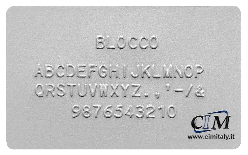 M10 HE DOG TAG MACHINE BLOCCO 5MM EMBOSS - GSA Products | Dog Tag Machines